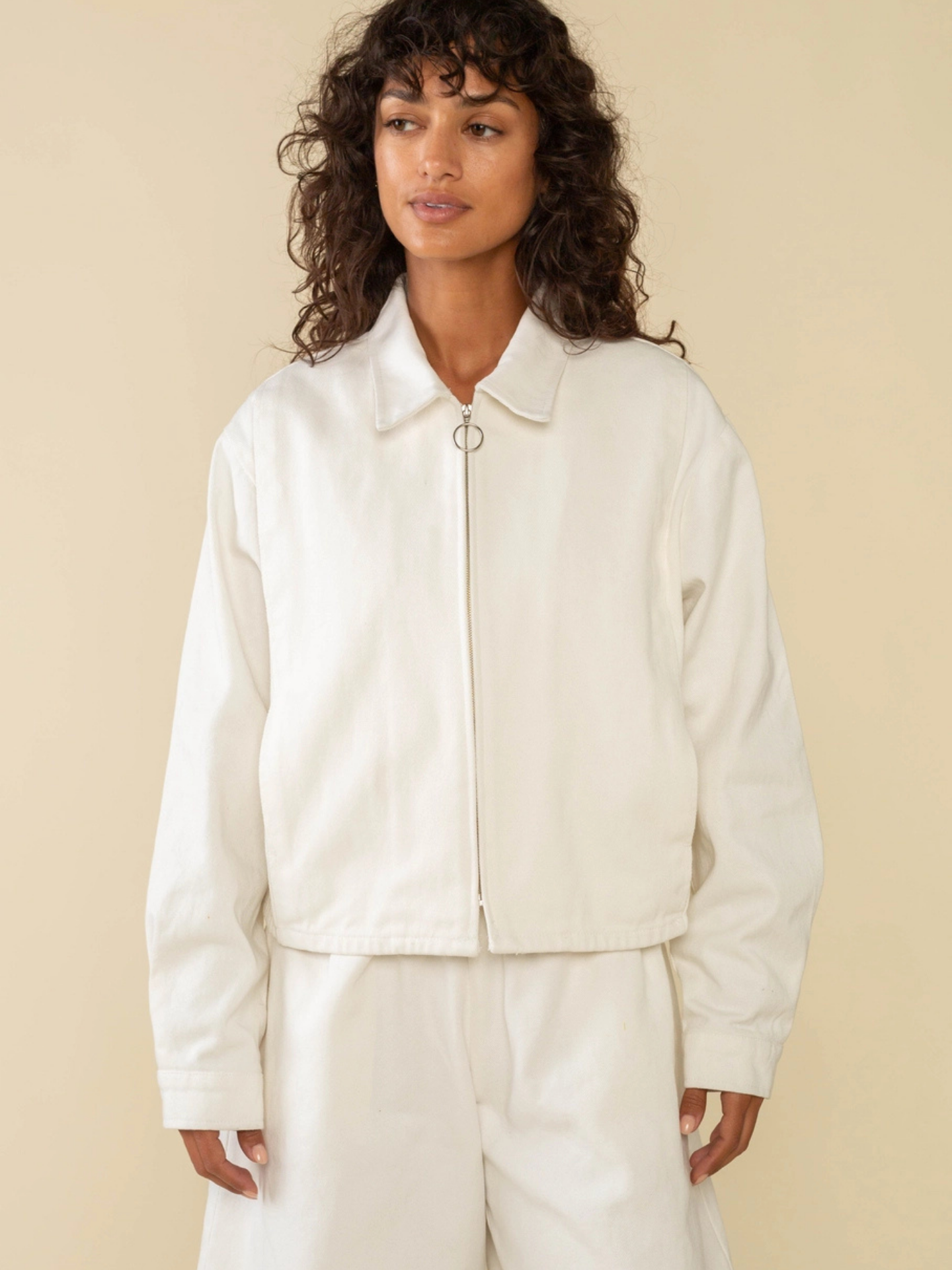 Cotton White Jacket | Mimi & Rae